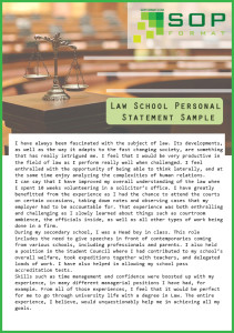 Law School Personal Statement Format | SOP Format